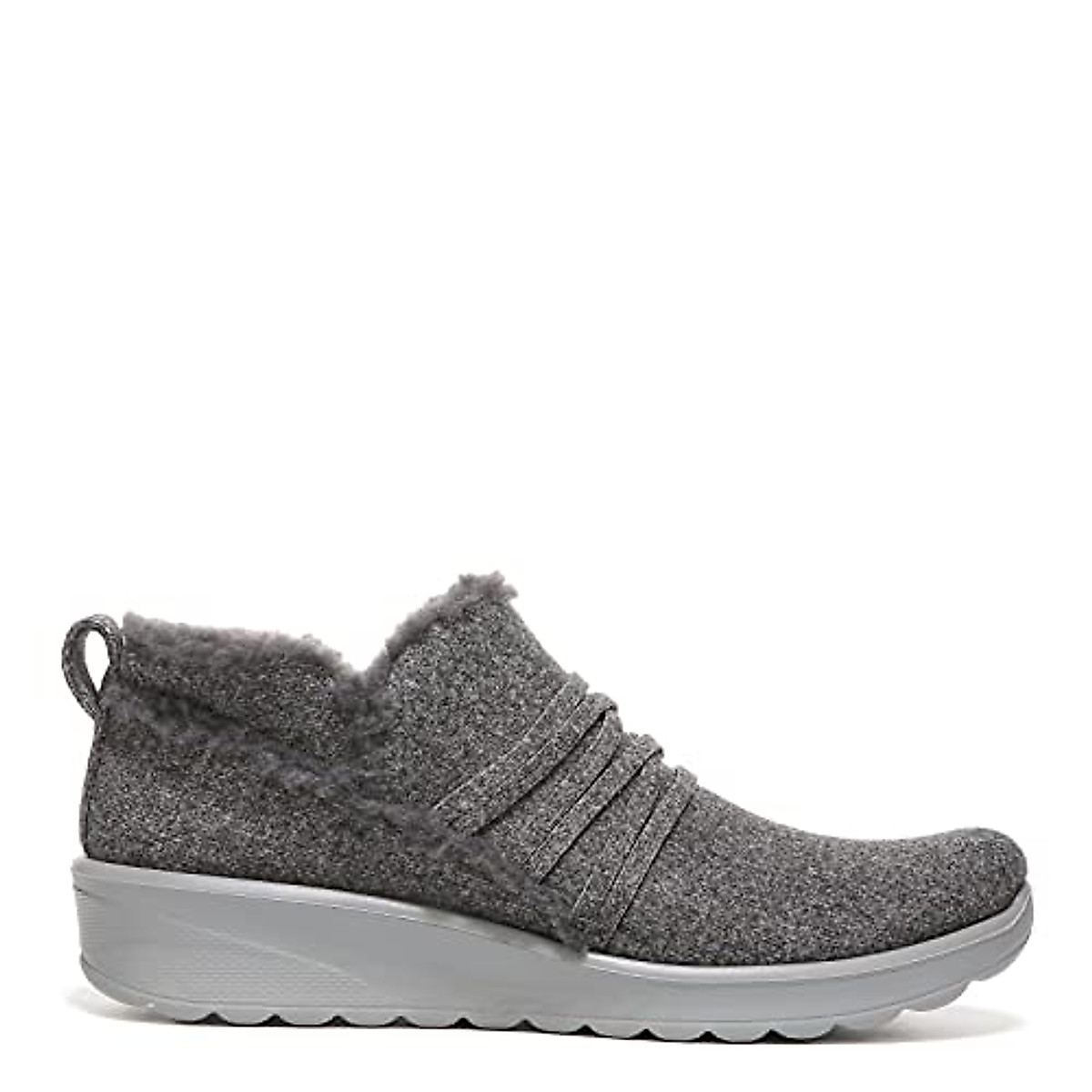 BZees Womens Glide Slip-On Ankle Boot Grey 5.5 M