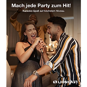 Lioncast Pair Of Universal USB Microphones Compatible with Computer and Karaoke Gaming; Compatible with Wii, PS5/Playstation 5, PS4 & PC Games as SingStar, Lets Sing, We Sing; 3m cable – Black