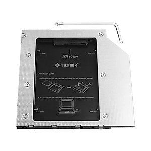 TODAAIR Computer Hard Drive Enclosures for CD/DVD ROM｜9.5mm｜SATA to SATA｜2nd SSD HDD｜Hard Drive Caddy｜MacBook Pro｜Compatible with All Systems｜All Brands Laptops