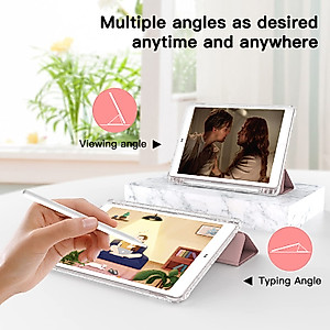 Sevrok Case for iPad 9th Generation/iPad 8th Generation/iPad 7th Generation (10.2 Inch, 2021/2020/2019 Model) - Slim Folio Smart Glitter Sparkly Shiny Clear Shockproof Protective Cover
