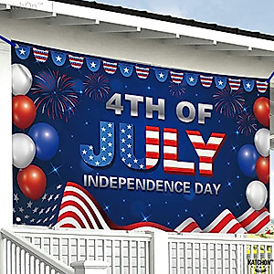 XtraLarge, 4th of July Banner - 72x44 Inch | 4th of July Backdrop, 4th Of July Decorations | Independence Day Banner, Independence Day Decorations | Fourth Of July Decorations, Patriotic Decorations