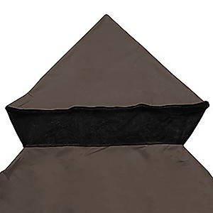 Instahibit 2 Tier 8' x 8' Replacement Gazebo Canopy Top UV30+ 200g/sqm Outdoor Patio Garden Cafe Pavilion Cover Brown