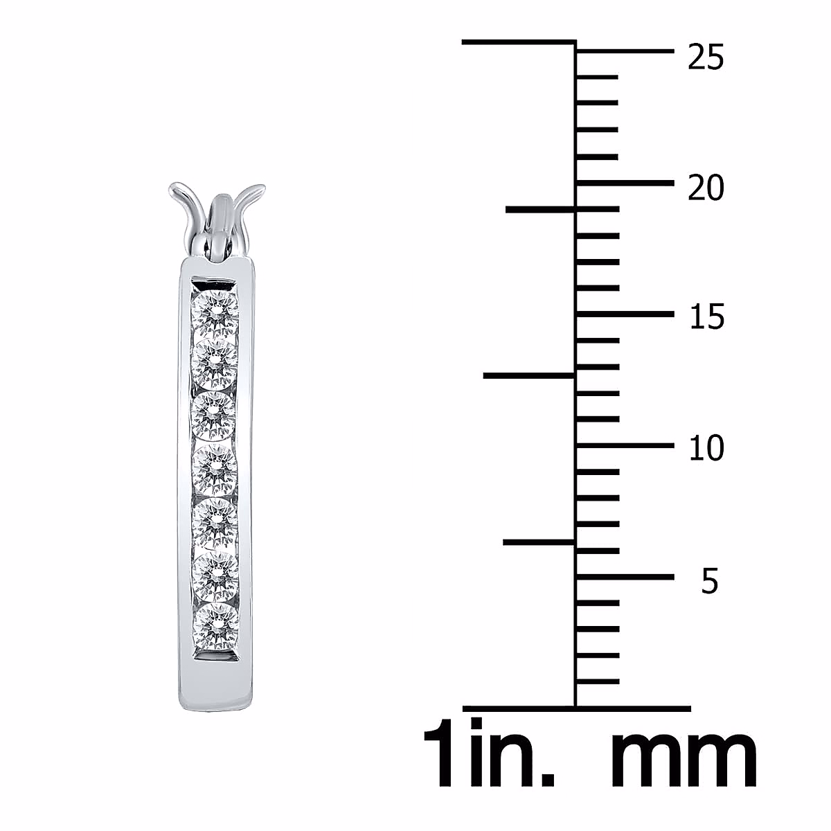 Certified 1/2 Carat TW Diamond Hoop Earrings in 10k White Gold (K-L Color, I2-I3 Clarity)