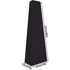 Patio Heater Covers,87 Inch Outdoor Garden Heater Patio Cover for Standing Heater Pyramid Torch Patio Heaters Outdoor Furniture,Waterproof,Dustproof,Wind-Resistant,Sunlight-Resistant,Snow-Resistant