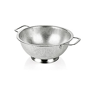 Gulex Colander Stainless Steel 3-Quart, Duty Strainer for Kitchen Food, Dishwasher Safe