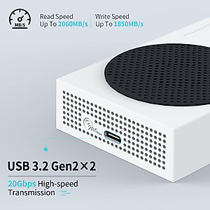 PHIXERO 512GB External SSD, Up to 2060 MB/s, USB 3.2 Gen2×2, Portable Solid State Drives, High-Speed Transmission, Reliable Data Storage for Students, Professionals, Compatible for Xbox, Laptop, TV