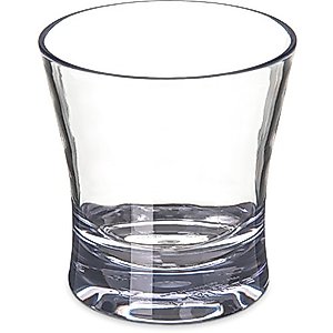 Carlisle FoodService Products Alibi Rocks Glass for Restaurant, Kitchen, and Bar, Plastic, 9 Ounces, Clear