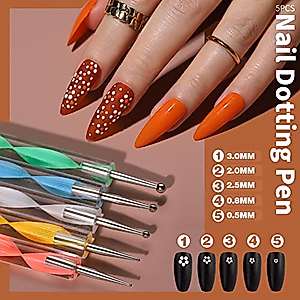 FANDAMEI Nail Art Kit, Nail Design Tools Kit with Nail Art Brushes, Nail Dotting Tools,Fine Glitter,Nail Butterfly, Nail Heart Glitter Sequins, Nail Foil Flakes, Nail Art Rhinestones, Nail Dust Brush