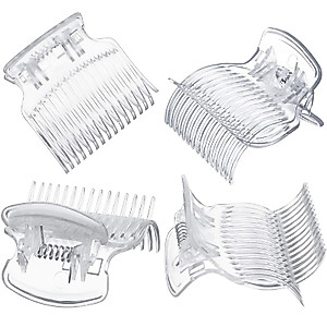 Syhood 12 Piece Hot Roller Clips for Women Girls Hair Curler Claw Clips Replacement Roller Clips Transparent (6 x 5 x 4 cm or 2.36 x 1.97 x 1.57 inch)