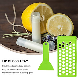 Beaupretty Lip Balm Making Kit Lip Balm Filling Tray and Spatula Set Fast and Easy to Use Just Pour Spread Instantly Fills 50 Lip Balm Containers Lip Balm Base