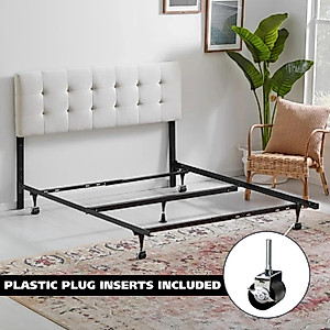 King's Brand Heavy Duty Caster Wheels for Bed Frame ~Set of 4~ (2 Locking & 2 None Locking)