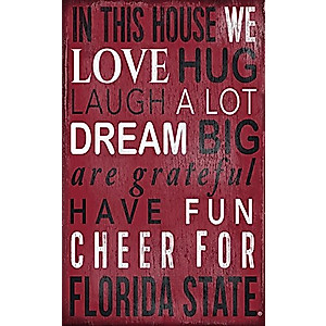 Fan Creations Florida State in This House Sign, Multicolored