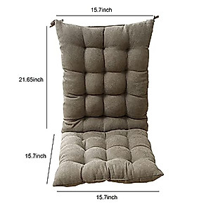 ATGRTREE Rocking Chair Cushions Set Pads, Outdoor Chair Cushions for Patio Furniture Chair, Reversible, Machine Washable Back and Seat Cushion for Dining Kitchen Chair, Lounge Chair (Dark Grey)