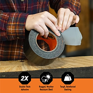 Gorilla Tough & Wide Duct Tape, 2.88" x 25yd, Black, (Pack of 1)