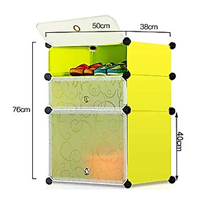 DINGZZ Plastic Shoe Rack, Simple Plastic Shoe Cabinet Assembly Dormitory Small Cabinet