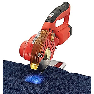 Hercules RK-BAT-100 5-Speed Cordless Electric Rotary Cutter for Cloth, Leather, Natural and Synthetic Fabrics – 4 Inch Single & Multi-Layer Round Knife Cutting Machine