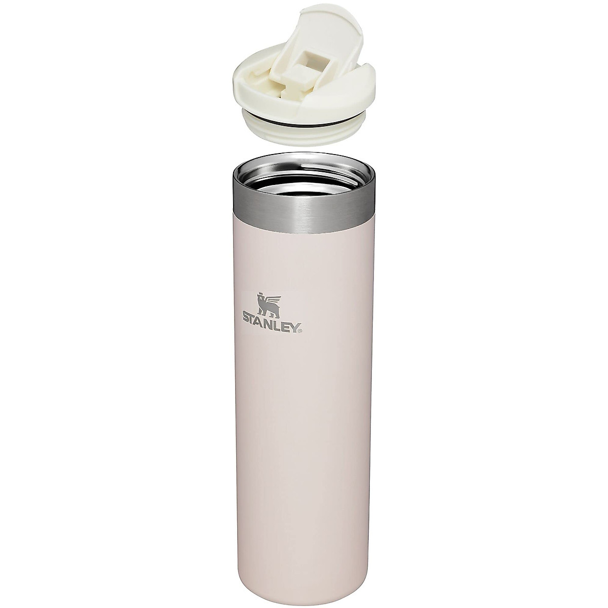 Stanley AeroLight Transit Bottle 20 oz | Locking Drink Through Lid | Leak Resistant Water Bottle or Coffee Travel Mug | Lightweight Insulated Stainless Steel | BPA-Free | Rose Quartz Glimmer