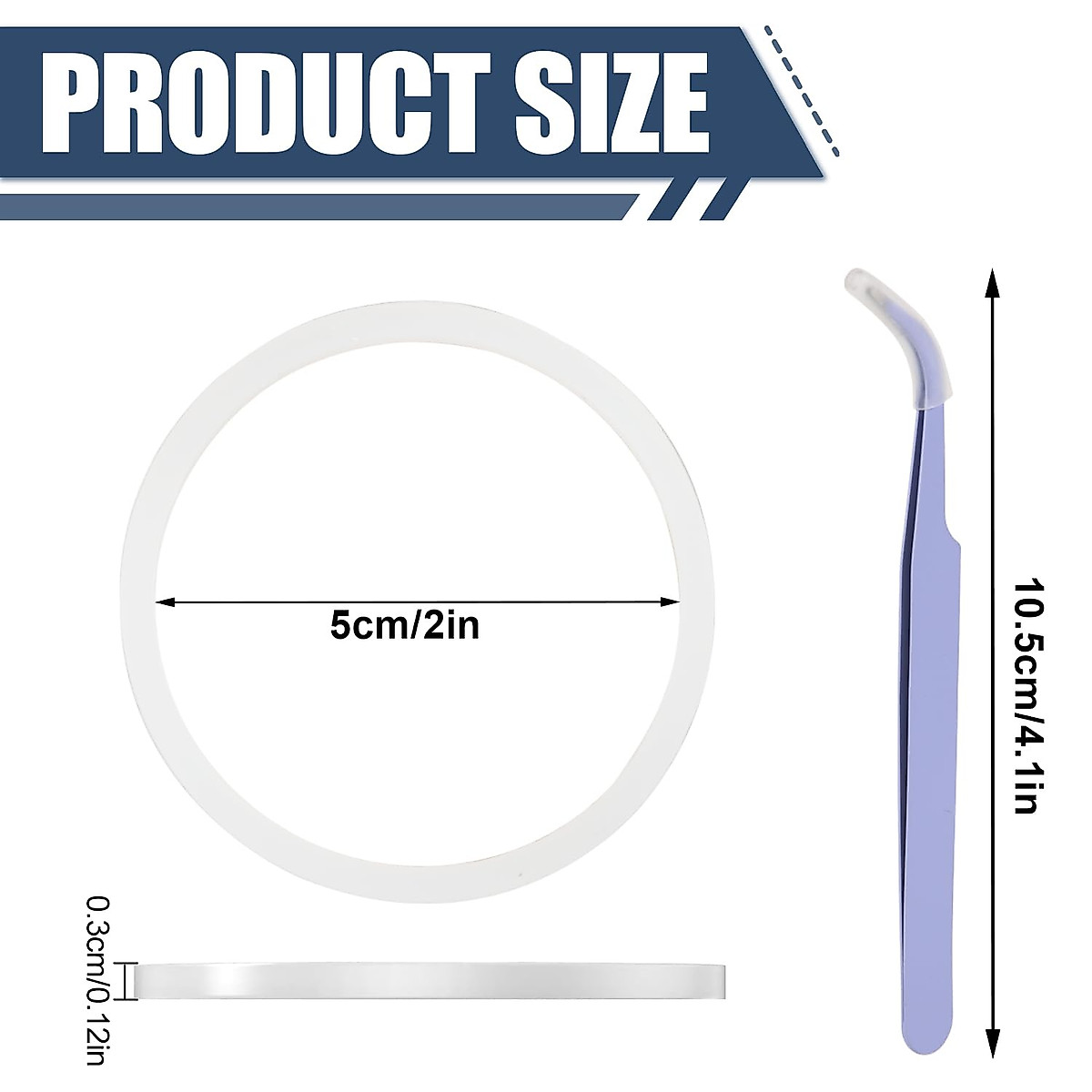 6pcs Silicone Gasket Replacement for Hydro Flask Wide Mouth Flip Lid Bottles, 2 Inch Replacement O Ring for 12/16/24/32/40oz Lid, with Tweezers