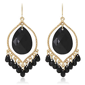 Bohemian Multi Beads Tassel Chandelier Dangle Drop Earrings for Women