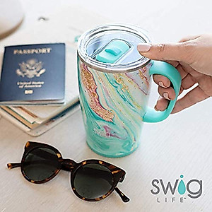Swig Life Wanderlust + Matte Aqua Coffee Lovers Gift Set, Includes (2) 18oz Travel Mugs, Triple Insulated, Stainless Steel, Easy to Clean, and Dishwasher Safe