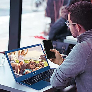 Azeyou Newest 14.1" Thin Light Business Student Laptop Computer, up to 2.8GHz Celeron N4020 Processor, 4GB DDR4 RAM, 64GB Storage, 2MP Webcam, WiFi, Bluetooth, Windows 11 Laptop Blue