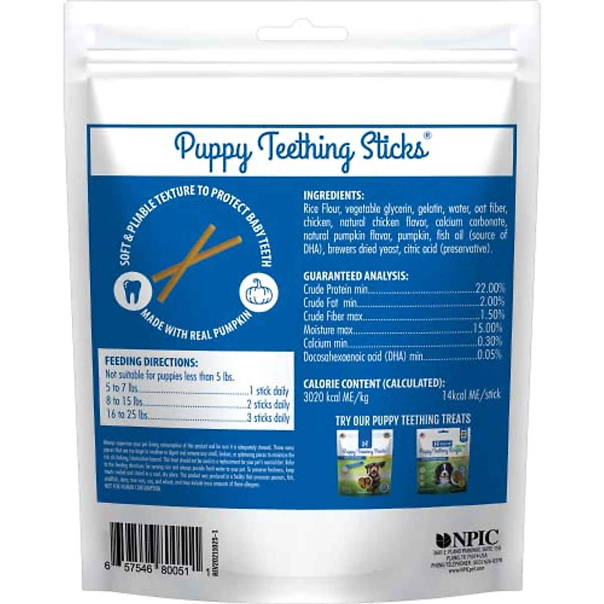 N-Bone Puppy Teething Sticks Pumpkin Flavor, 3.74-oz Bag