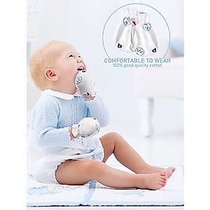 Syhood Newborn Baby Mittens No Scratch Unisex Baby Gloves for 0-6 Months Boys Girls(17 Pairs)