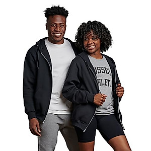 Russell Athletic Mens Dri-power Fleece Hoodies, Moisture Wicking, Cotton Blend, Relaxed Fit, Sizes S-4x Athletic-hoodies, Black Full Zip, 3X-Large US
