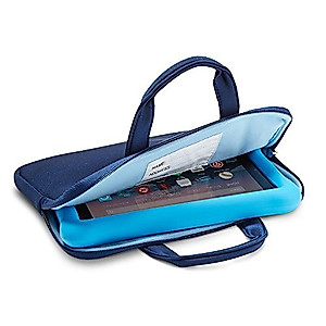 NuPro Zipper Sleeve for all versions of Fire Kids Tablet, Navy/Blue