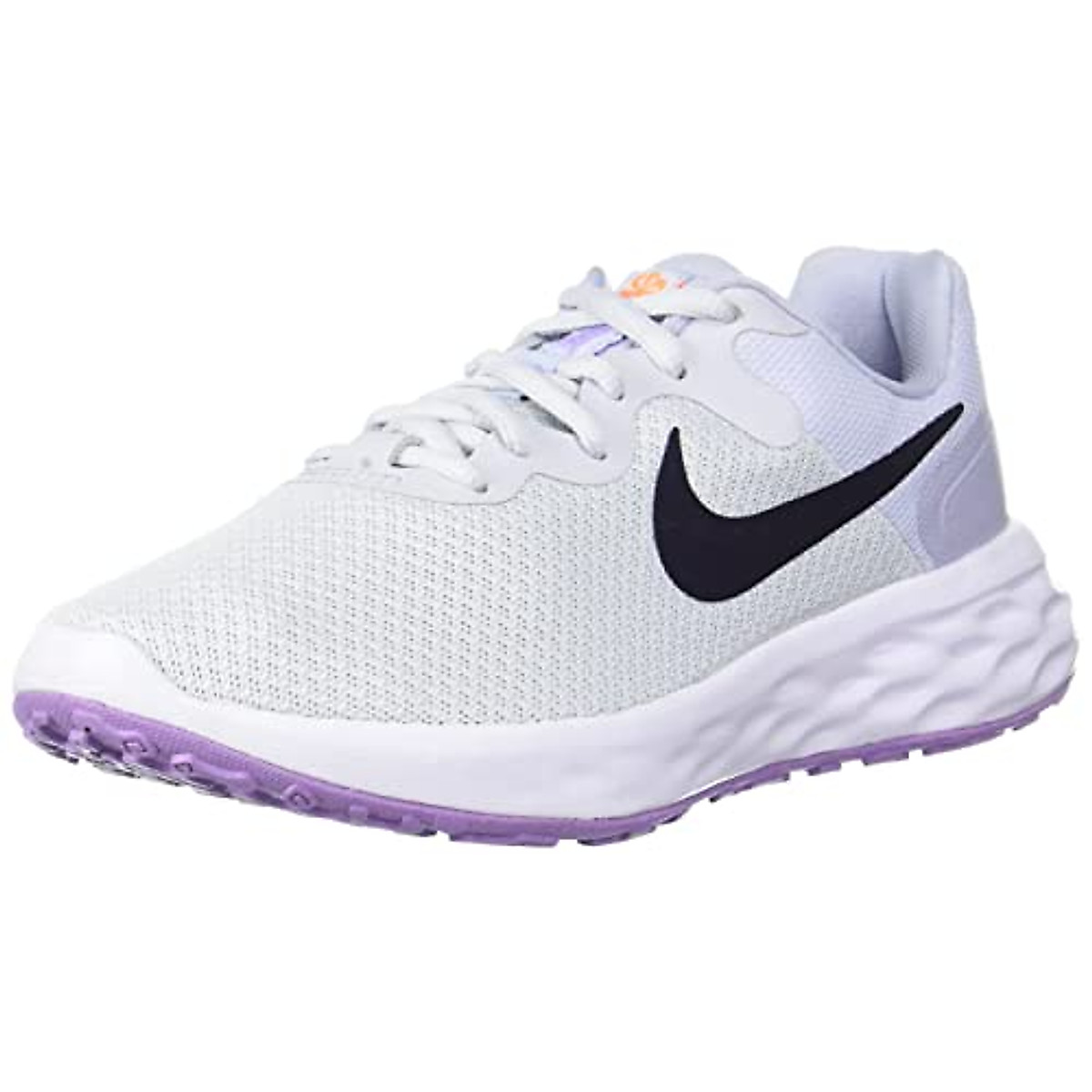 Nike Womens Revolution 6 RN Running Shoe DC3729 004 (Pure Platinum/Cave Purple, 7)