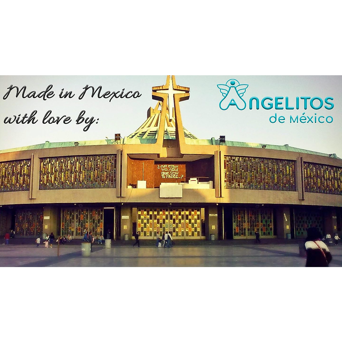 Angelitos de Mexico Guadalupana Virgen de Guadalupe Artisan Pink Candle Cirio Vela de la Guadalupana Fe Catolica