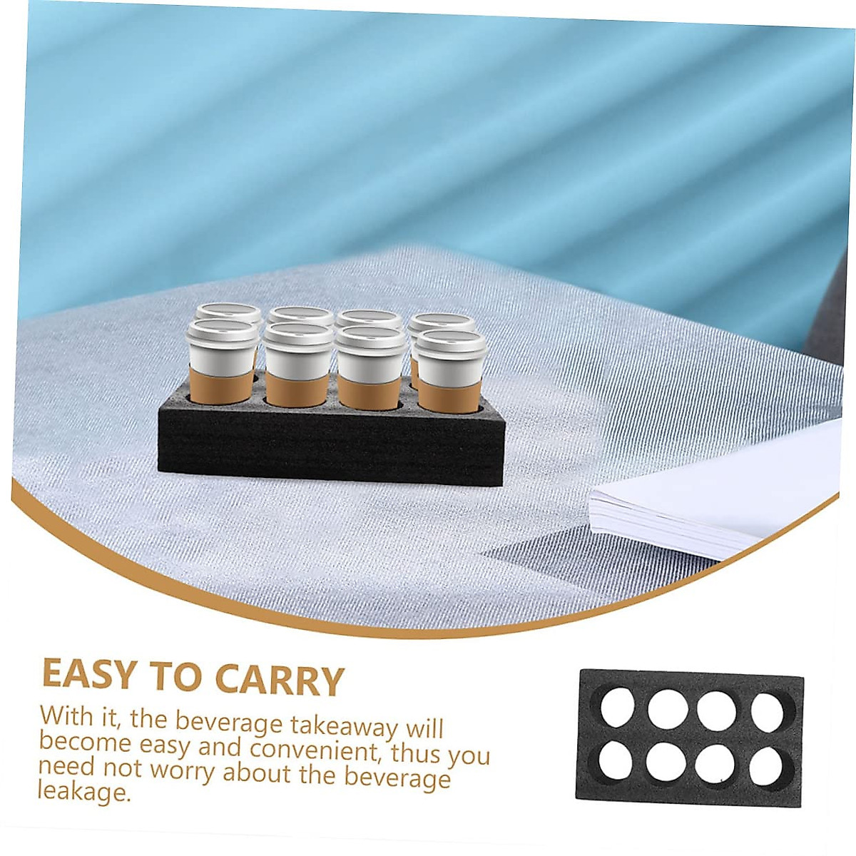 4 Pcs Milk Tea Cup Holder Cup Fixing Packing for Cup Drink Carrier Tray to Go Coffee Cup Holder 8 Cup Accesorios Auto Takeout Coffee Cup Holder Universal Bottle Rack Epe re-usable