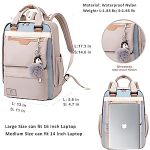 AO ALI VICTORY Laptop Backpack 15.6 Inch for Women Men Teacher Backpacks Nurse Bag Anti Theft Travel Back Pack Large College Bookbag (Large, Grey)