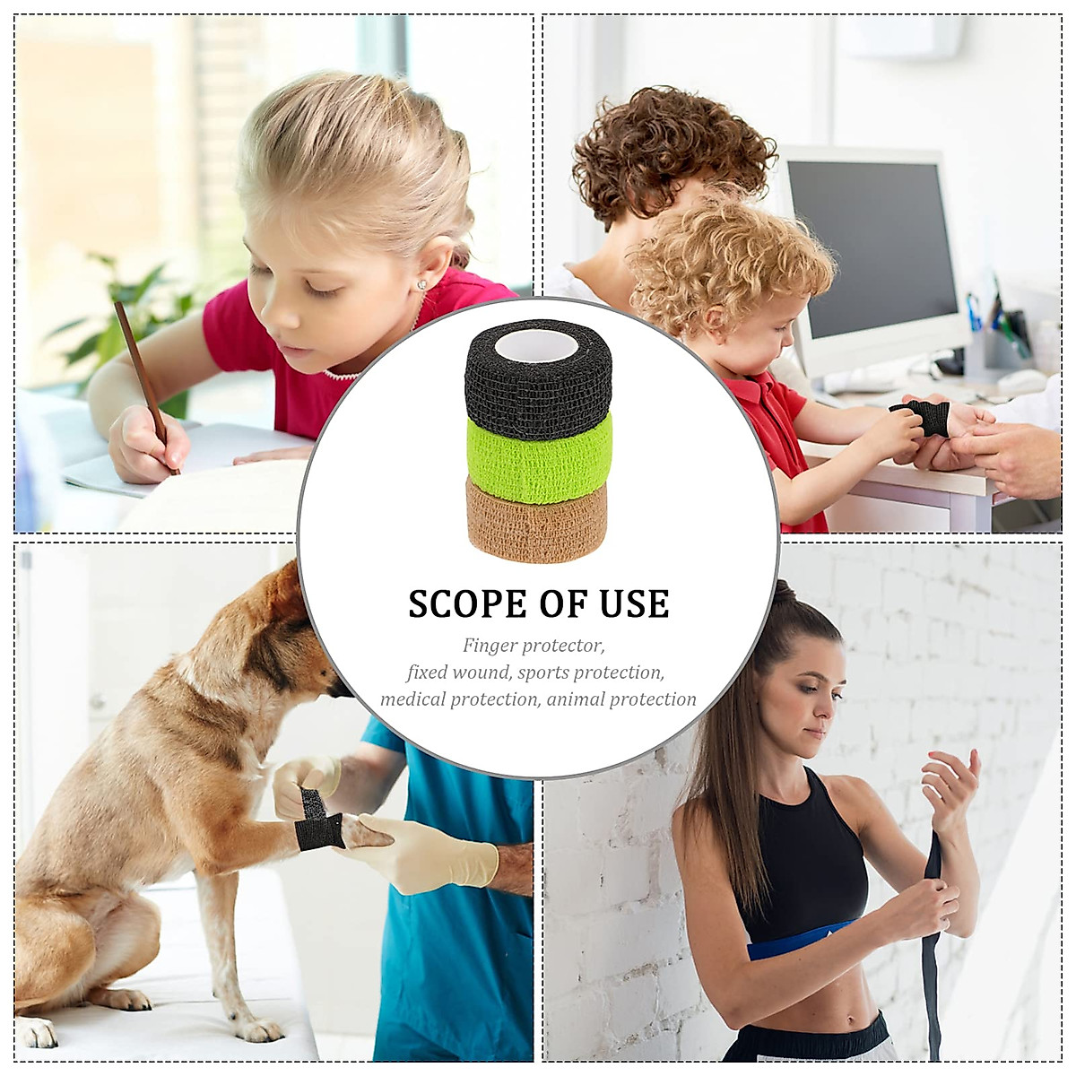 15pcs Finger Finger Wraps Sports Bandages Outdoor Tape Athletic Tape Adhesive Wrap Finger Medical Tape Tape Cohesive Thumb Handle Protective Gear