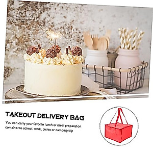 INOOMP Insulation Bags Zip Ties Outdoor Thermal Insulation Bag Insulated Bags for Shopping Insulated Grocery Bags Food Packing Bag Non-woven Fabric Zipper Insulated Delivery Pouch