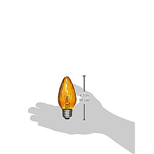 GE G E LIGHTING 75339 Amber Flame Shaped Bulb, 25W, 2-Pack, 2 Count (Pack of 1)