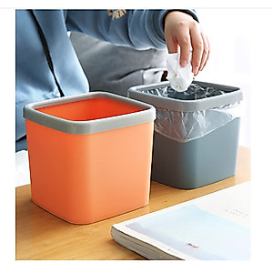 Multifunctional Mini Office Trash Can (Blue)