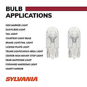 SYLVANIA - 168 Long Life Miniature - Bulb, Ideal for Interior Lighting – Map, Dome, Truck, Cargo and License Plate (Contains 2 Bulbs)