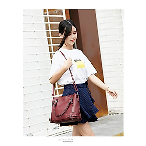 Women's Handbag Tote Bag Large Capacity Women's Shoulder Bag Crossbody Bag (Brown)