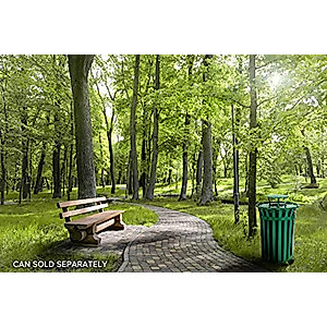 Alpine Industries Outdoor Metal Waste Receptacle Rain Bonnet Lid - Heavy Duty Trash Can - Commercial Trash Receptacle Cover - 38 Gallon Commercial Garbage Can Lid - Green