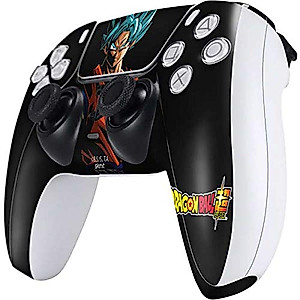 Skinit Decal Gaming Skin Compatible with PS5 and Compatible with PS5 Digital Edition DualSense Controller - Officially Licensed Dragon Ball Super Goku Design