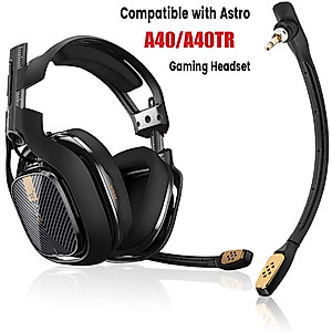 A40 Microphone Replacement for Logitech ASTRO A40/A40 TR Gaming Headset Microphone for PS5,PS4,Xbox One,Xbox Series X/S,PC,Mac,Phone,Detachable 3.5mm Noise Cancelling Headset Microphone Accessory