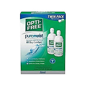 Opti-Free Puremoist Multi-Purpose Disinfecting Solution, Twin Pack, 10 Ounces Per Bottle