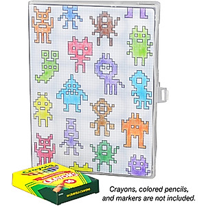 UniKeep Game Case for Nintendo Switch Cartridges - Holds 60 Games - Color Your Own Bit Monsters