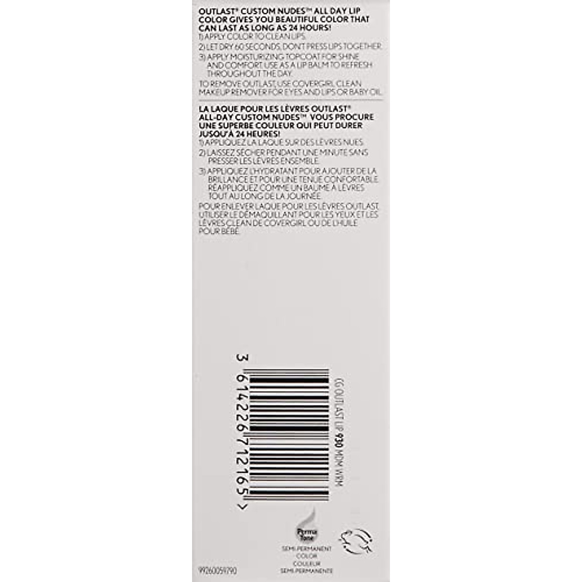 COVERGIRL Outlast All-Day Lip Color with Topcoat, Lipstick.22 Fl Oz, Pack of 1, Moisturizing Lipstick, Long Lasting Lipstick, Red Lipstick, Color That Lasts, All-Day Wear