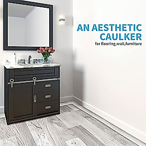 Art3d 4 FT Self Adhesive Vinyl Floor Transition Strip, Laminate Floor Strip Floor Flat Divider Strip for Joining Floor Gaps,Carpet Threshold Transition,Floor Tiles（1.57in, White-Washed）