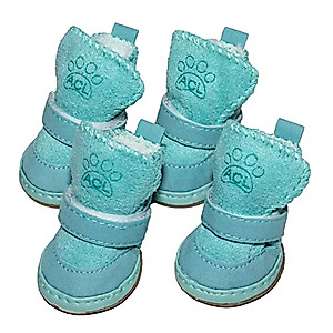 Puppy Snow Booties for Small Dogs, Chihuahua Booties for Winter, Tiny Cat Booties, Cat Shoes for Cold Weather Green Label 4