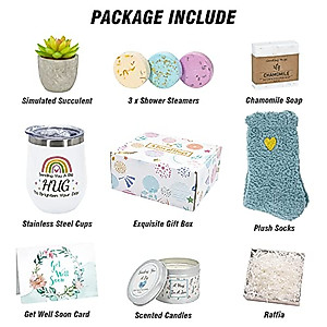 Desiubmn Get Well Soon Gifts for Women, Sick and Chemo Care Package for Women, Thinking of You Gifts for Women, Get Well Soon Gift Basket, Gifts for Someone Who is Sick