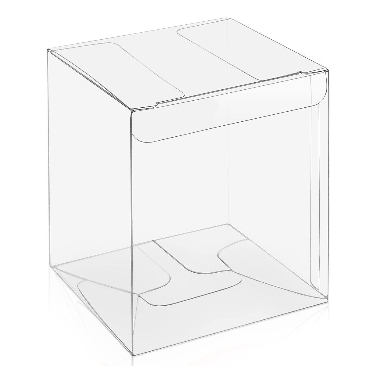 2.25x2.25x3 Inches Small Favor Boxes, Clear Boxes for Macaron, Small Transparent Wedding Baby Shower Birthday Party Favor Boxes, 3 Macaron Box - 25 Pack