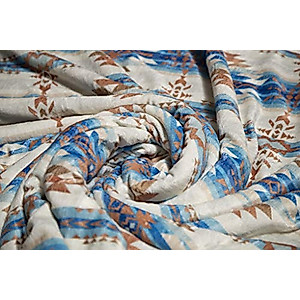 Carstens Wrangler Stack Rock Southwestern Sherpa Throw Blanket 54x68